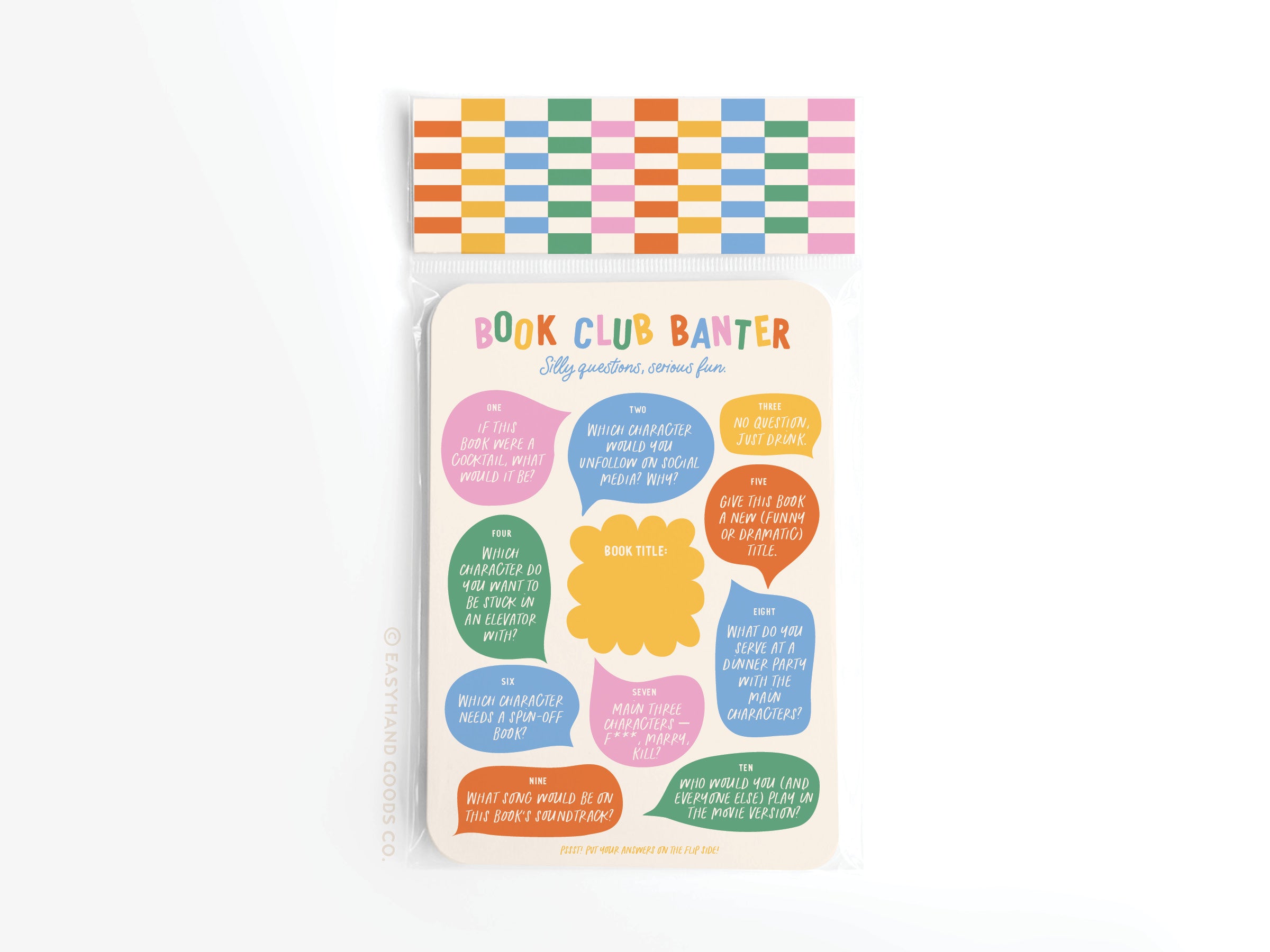 Book Club Banter Book Review Card Set | Easyhand Goods Co.