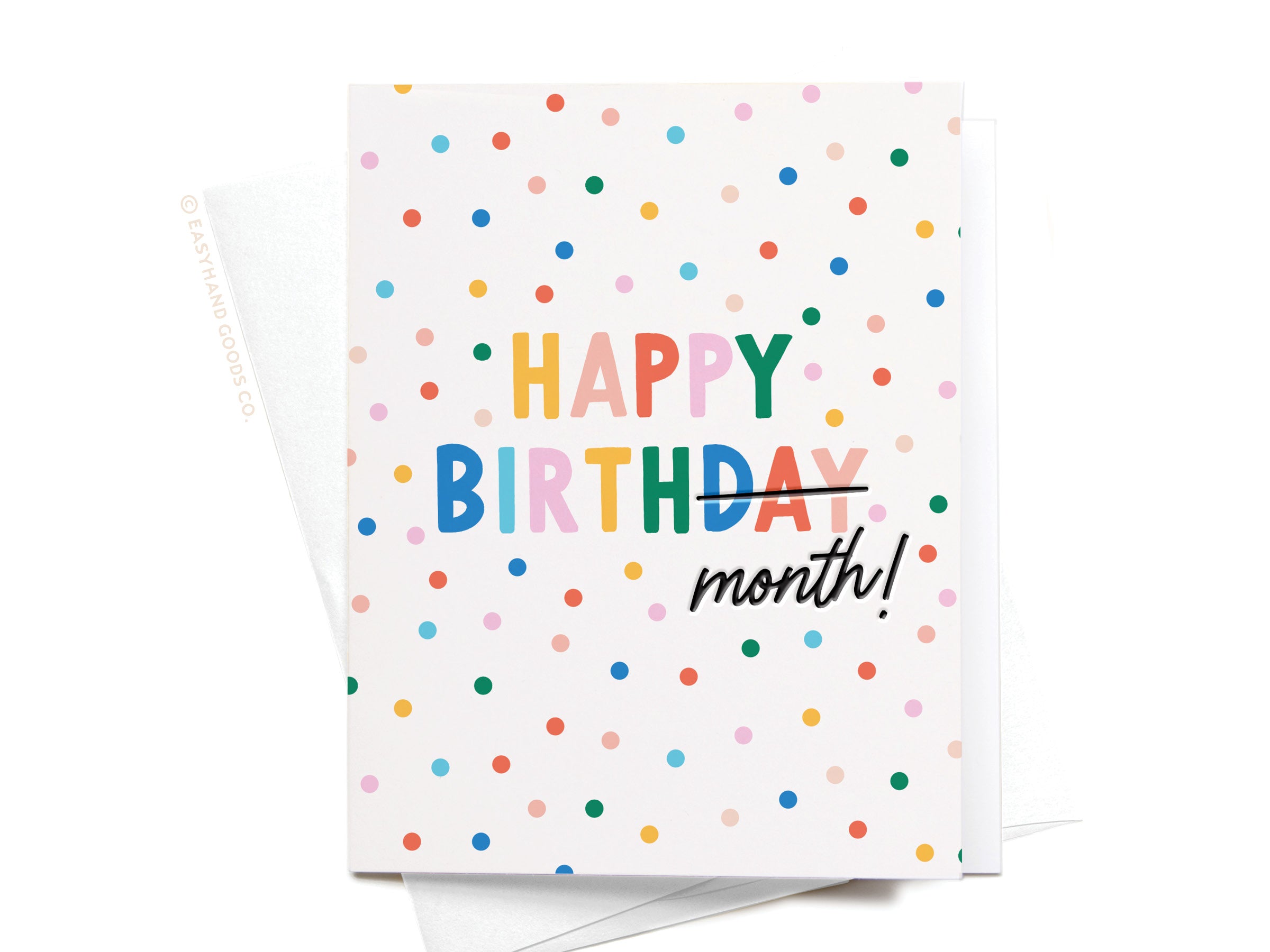 Happy Birth-month Letterpress Greeting Card | Easyhand Goods Co.