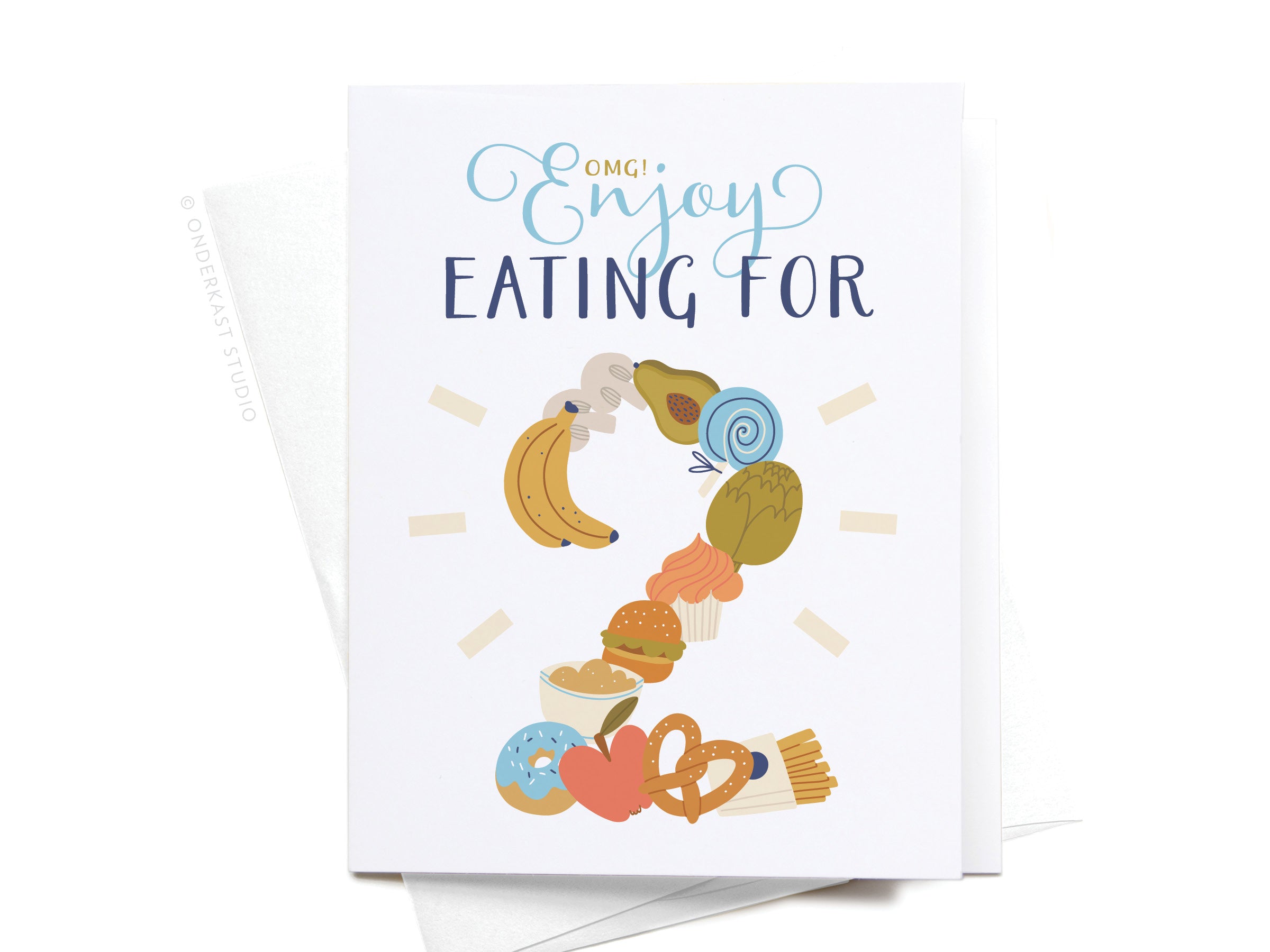 OMG Enjoy Eating for 2 Greeting Card | Easyhand Goods Co.